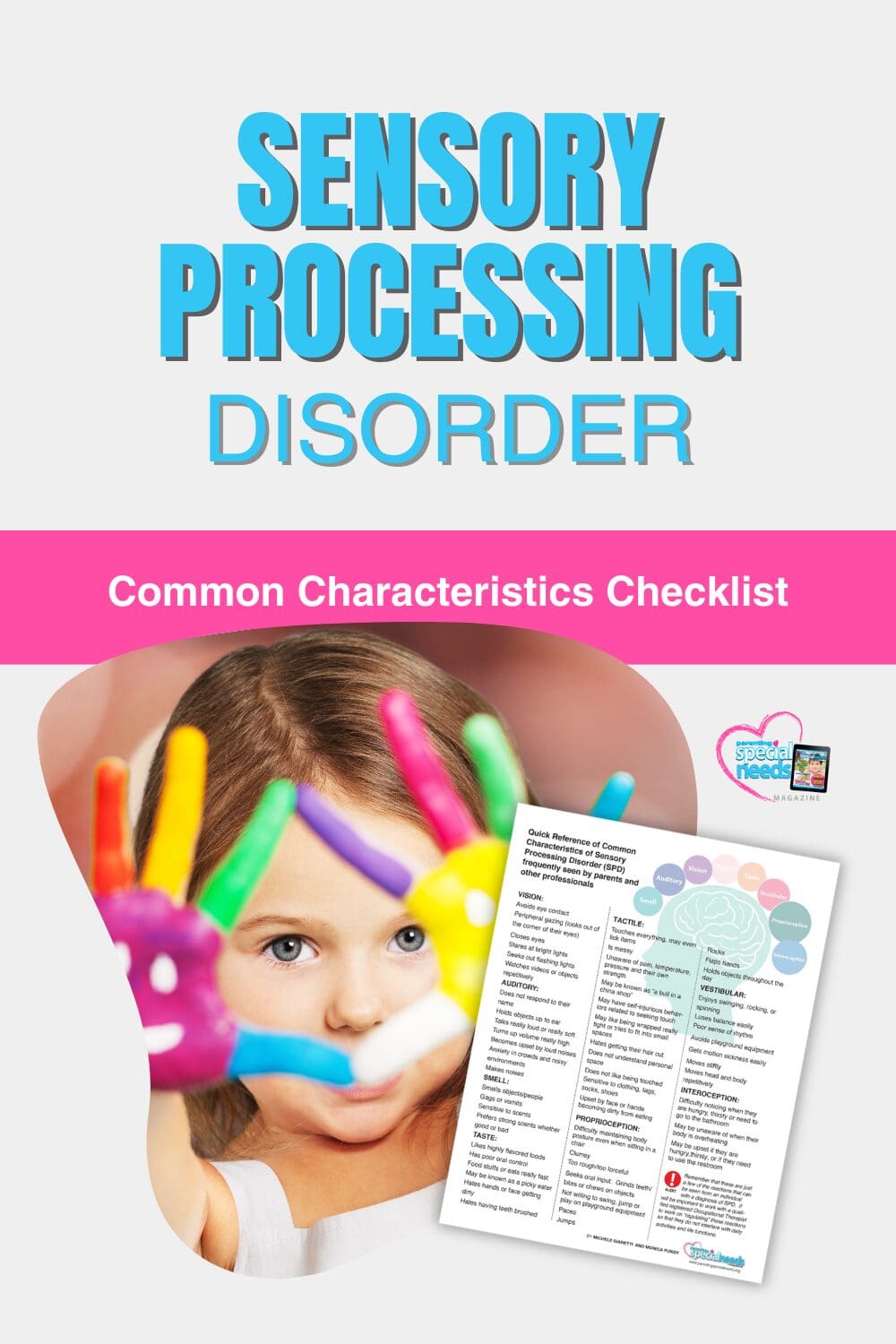 Quick Reference of Common Characteristics of Sensory Processing ...