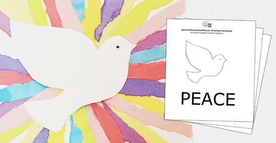 Free Download: Colorful Peace Dove – A Family Fun Activity